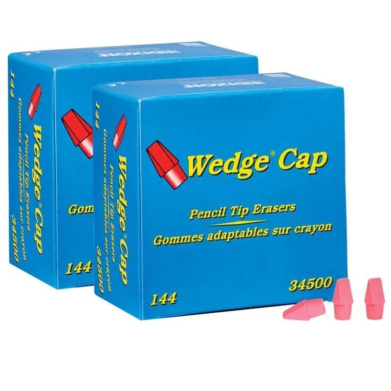 Wedge Pencil Cap Erasers, Pink, 144 Per Pack, 2 Packs – Gramco School ...