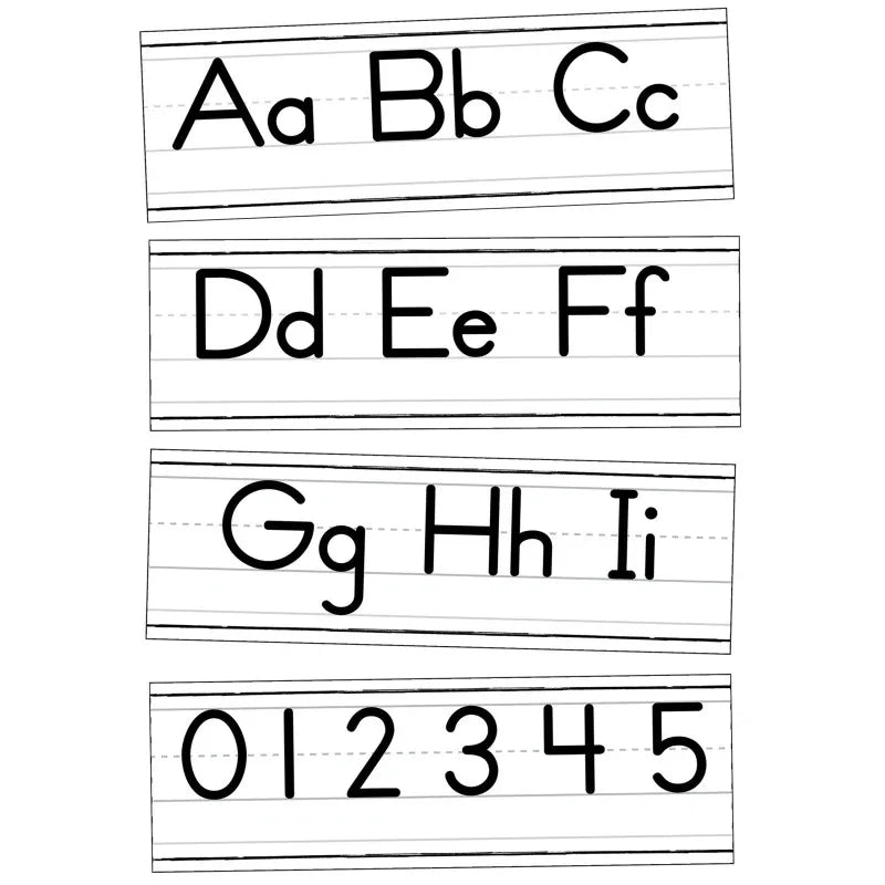 Farmhouse Alphabet Line: Manuscript Bulletin Board Set, 52 Pieces ...