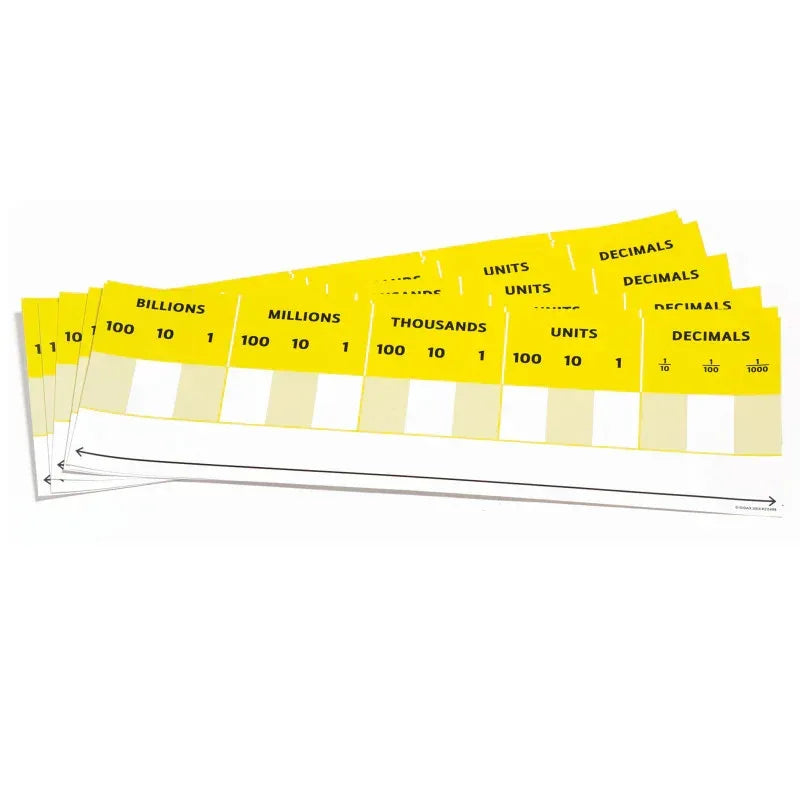 Desktop Place Value Card, Pack of 10 – Gramco School Supplies