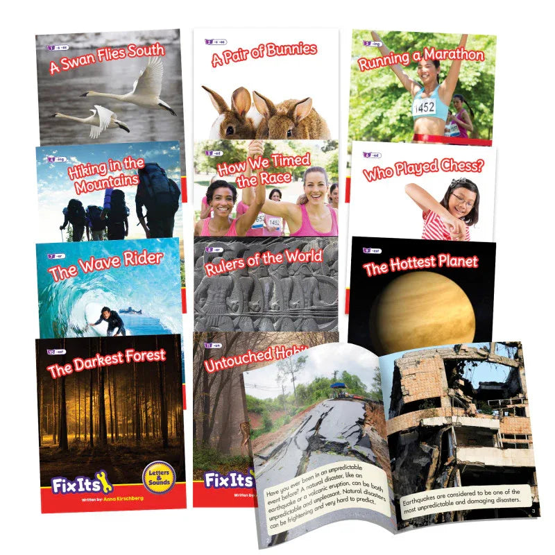 Fix Its Decodable Readers Suffixes Non-Fiction Phase 6, Set of 12 ...