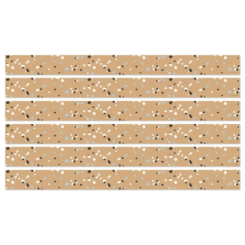 We Belong Speckled Kraft Paper Straight Borders Per Pack, 36 Feet Per ...