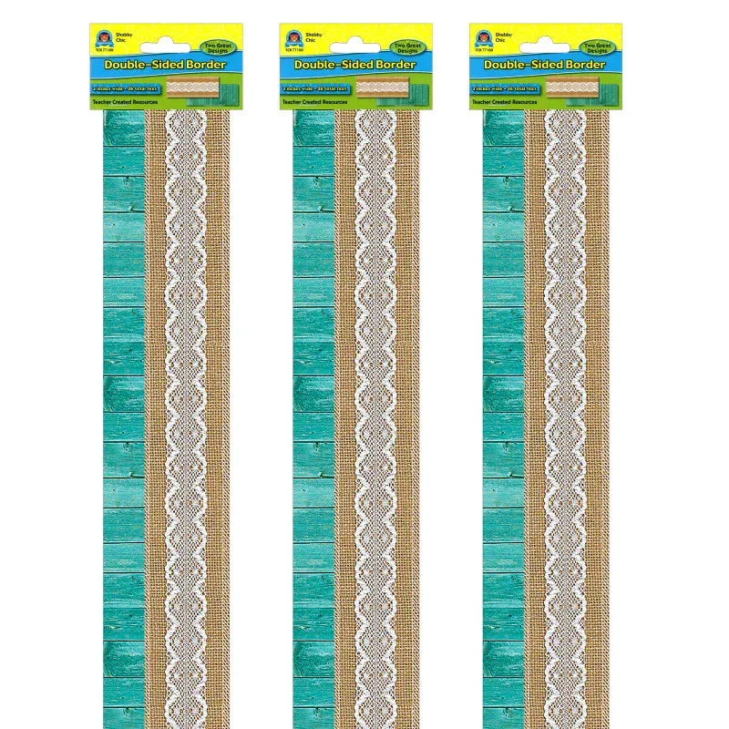 Shabby Chic Double-Sided Border, 36 Feet Per Pack, 3 Packs – Gramco ...