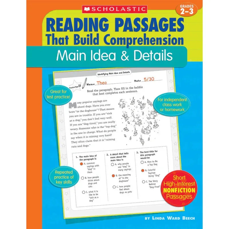 Reading Passages That Build Comprehension: Main Idea & Details – Gramco ...