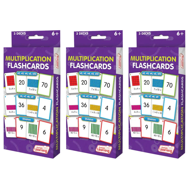 Multiplication Flashcards, 3 Sets Per Pack, 3 Packs – Gramco School ...