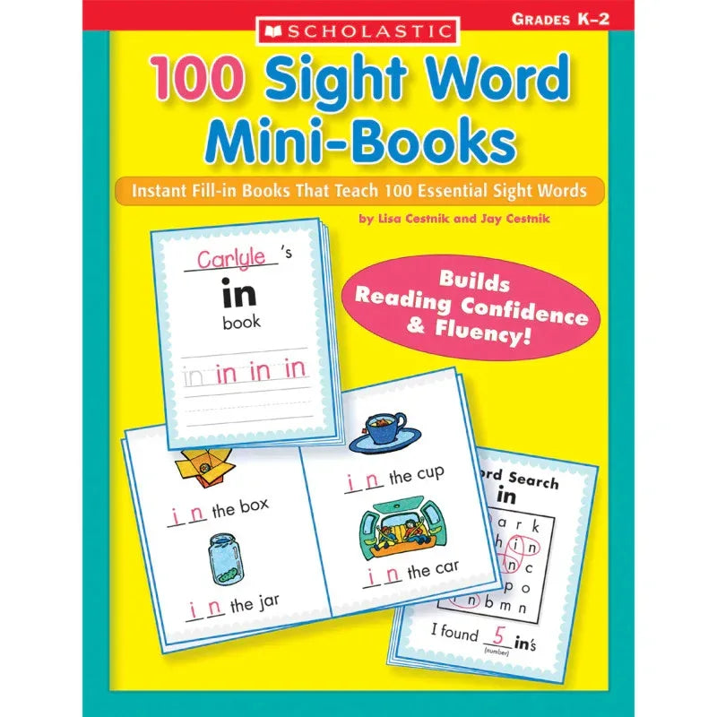 100 Sight Word Mini-Books Activity Book, Grades K-2 – Gramco School ...