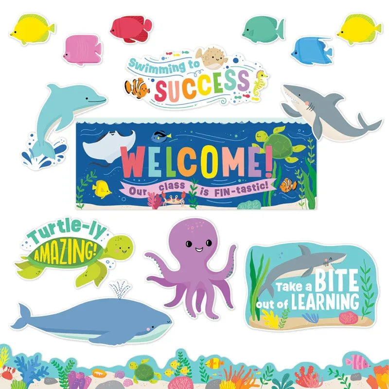 Sea Friends Under the Sea Bulletin Board Set, 42 Pieces – Gramco School ...