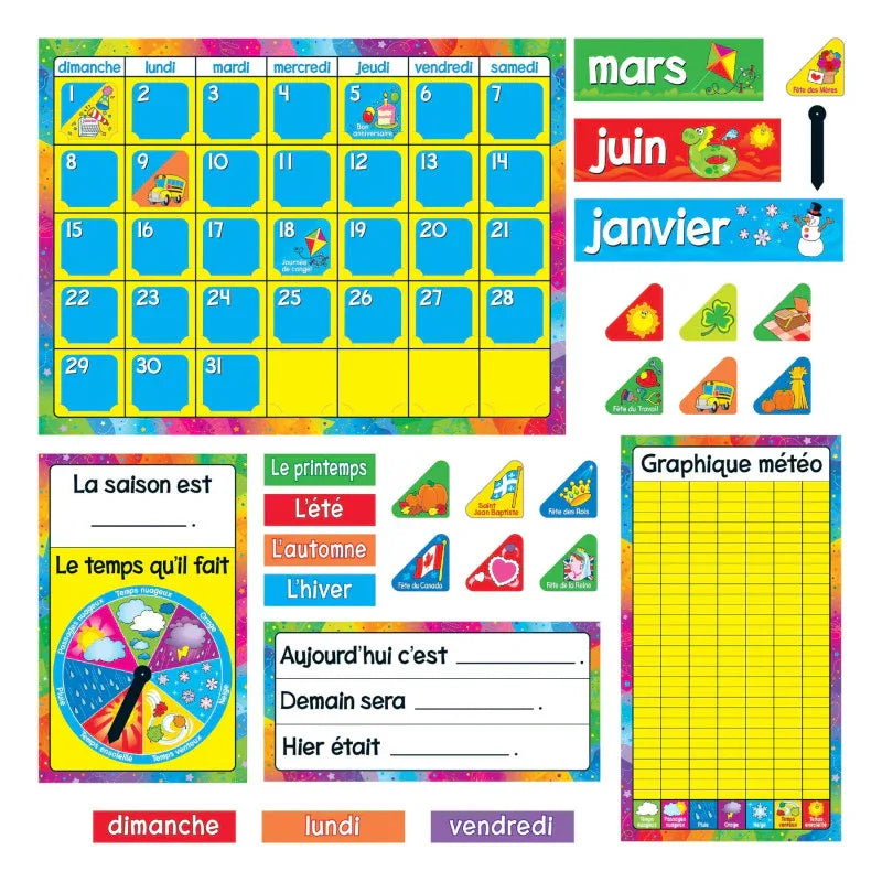Calendrier Annuel (FR) Bulletin Board Set – Gramco School Supplies