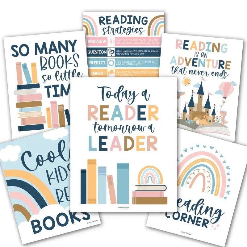 Boho Reading Posters For Classroom Library Decor, Set of 6 – Gramco ...