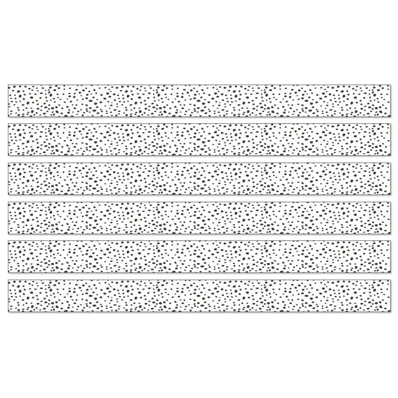 We Belong Black Dots Straight Borders Per Pack, 36 Feet Per Pack, 6 Pa ...