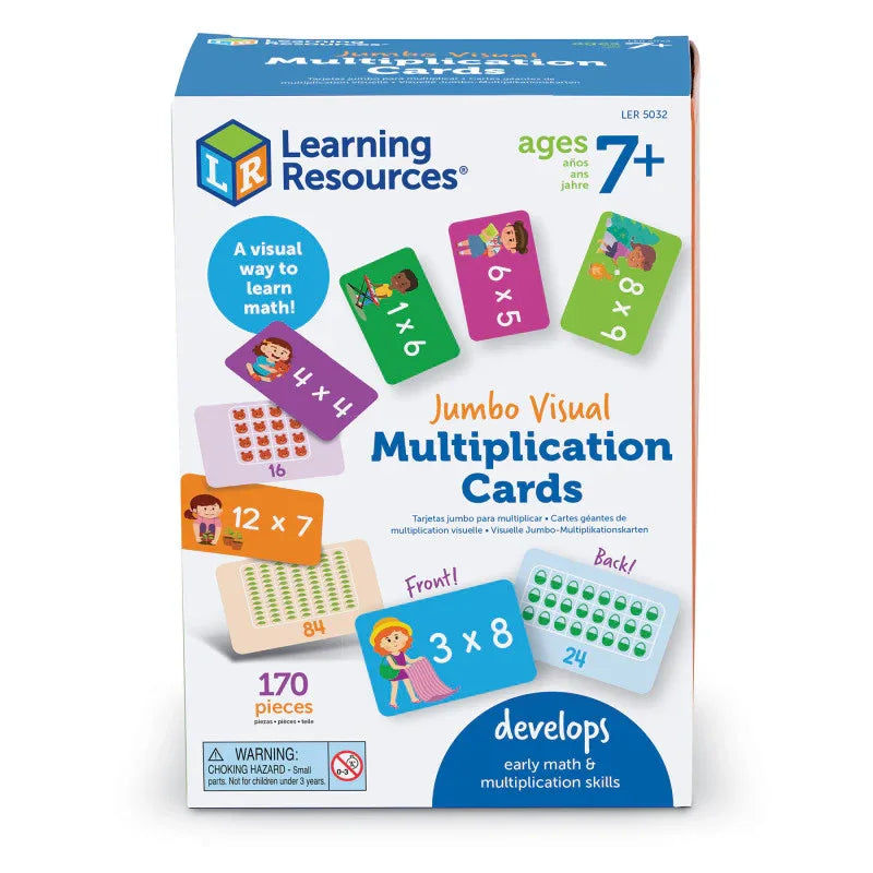 Jumbo Visual Multiplication Cards, 170 Pieces – Gramco School Supplies