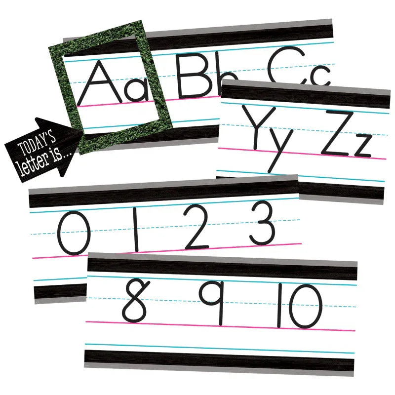 Modern Farmhouse Alphabet Line Bulletin Board – Gramco School Supplies