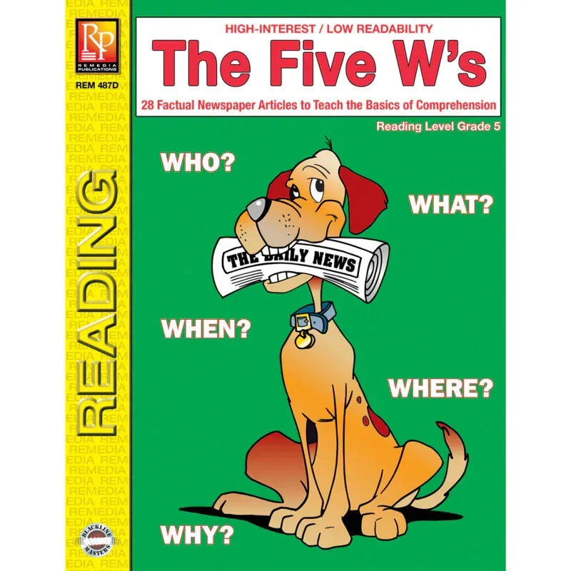 The Five W's Book, Reading Level 5 – Gramco School Supplies