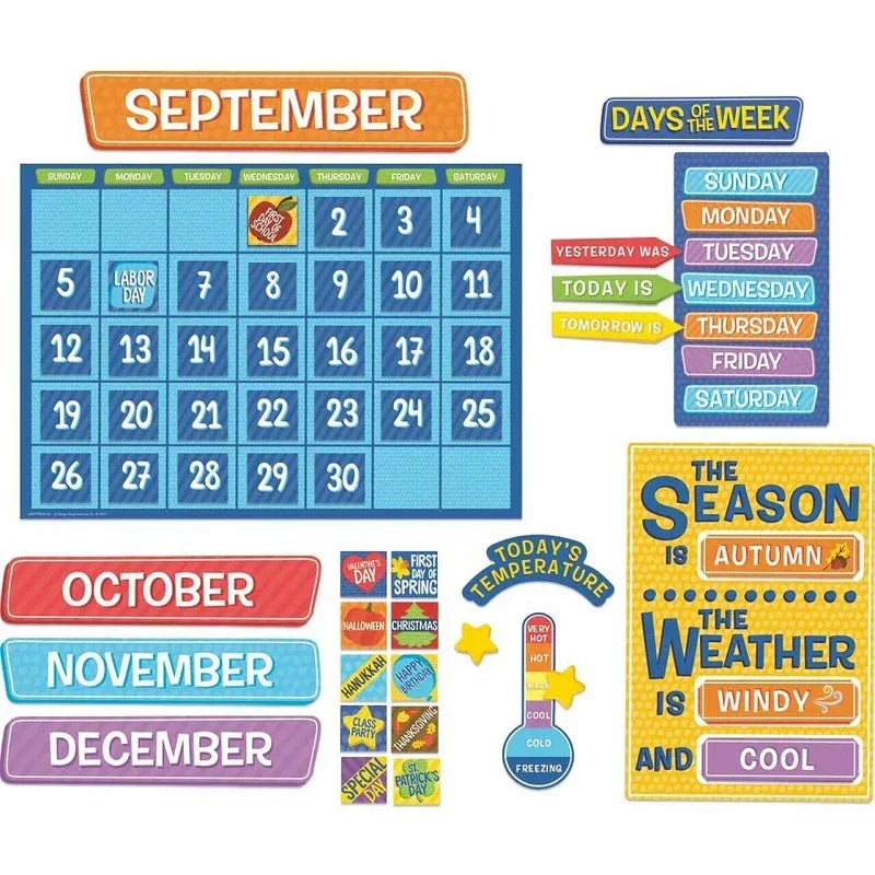 Calendar Set Bulletin Board Set A Teachable Town – Gramco School Supplies
