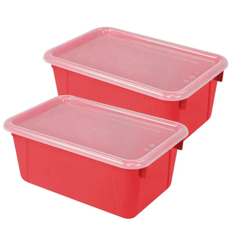 Small Cubby Bin, with Cover, Classroom Red, Pack of 2 – Gramco School ...
