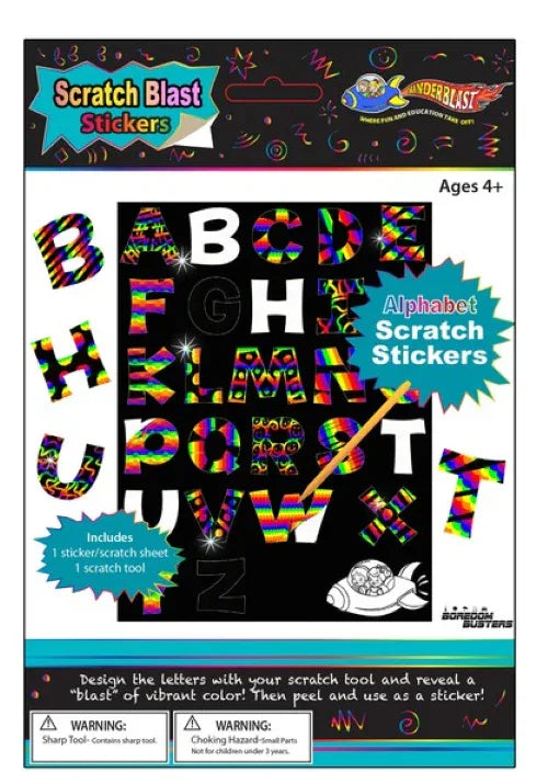 Alphabet Scratch Stickers 12/pack – Gramco School Supplies