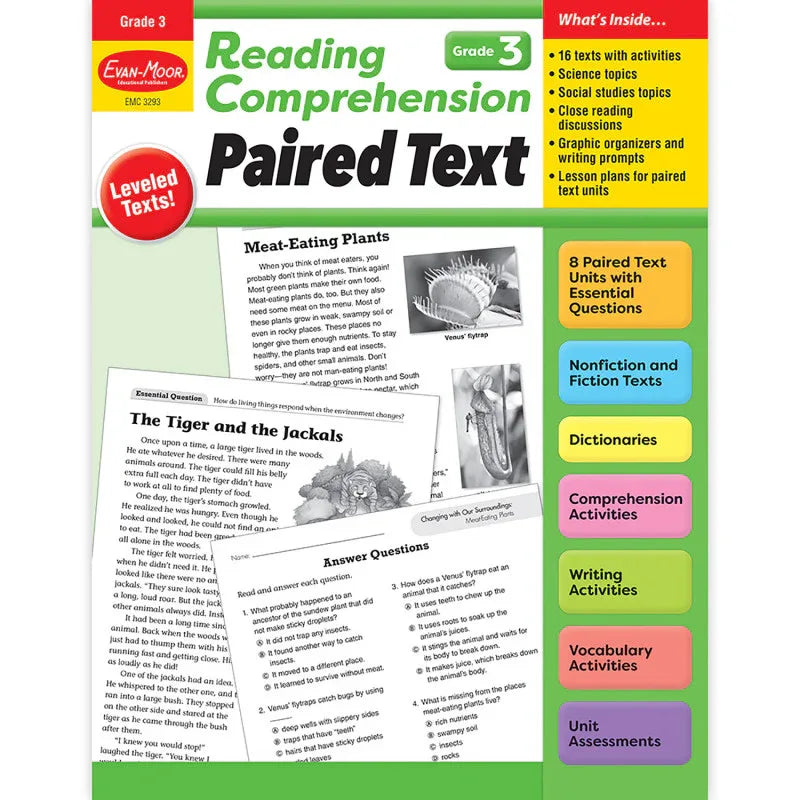 Reading Comprehension: Paired Text, Grade 3 – Gramco School Supplies