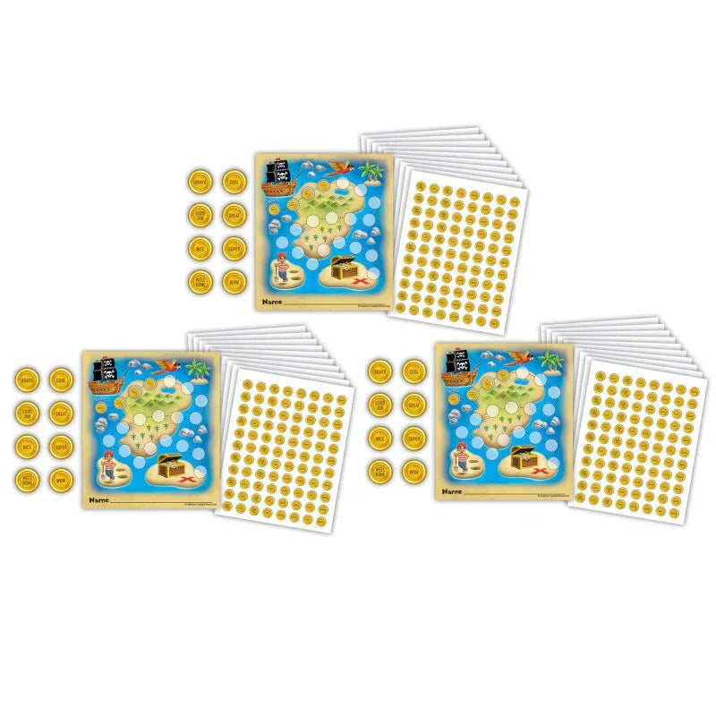 Treasure Hunt Reward Trackers with Stickers, 3 Packs – Gramco School ...