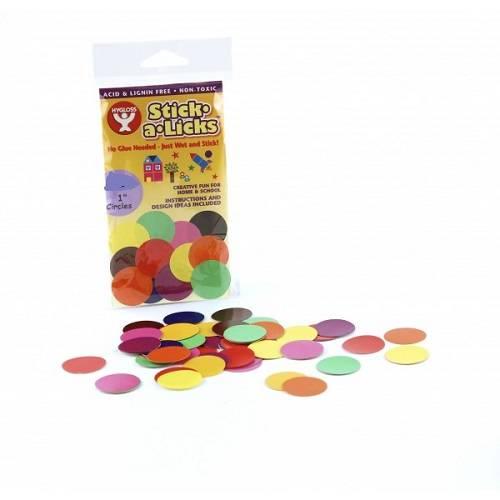 Hygloss Gummed Paper Shape Stick-A-Licks Circles , 500 Per Pack (510 ...