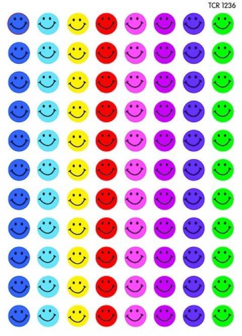 Teacher Created Resources Happy Faces Mini Stickers, Multi Color (1236 ...
