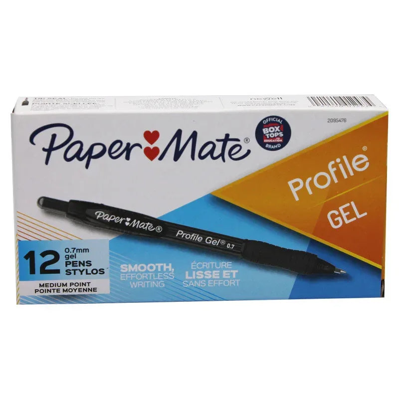 Gel Pen, Profile Retractable Pen, 0.7mm, Black, 12 Count – Gramco ...
