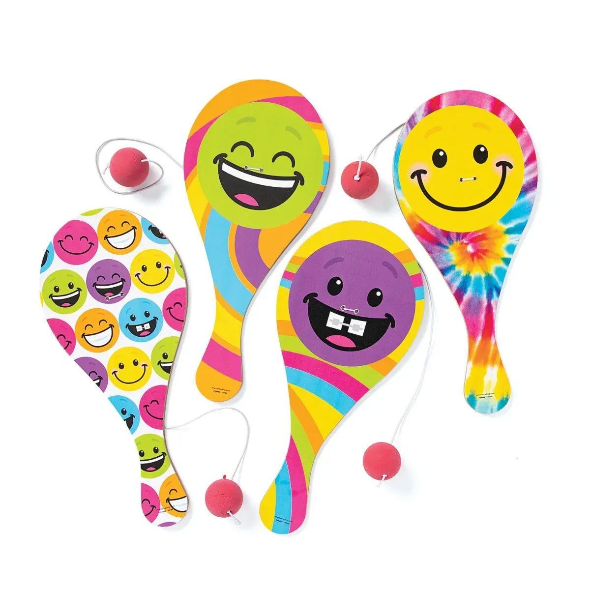 Colorful Smile Face Paddle Ball Games (Wood) - 12/pkg – Gramco School ...