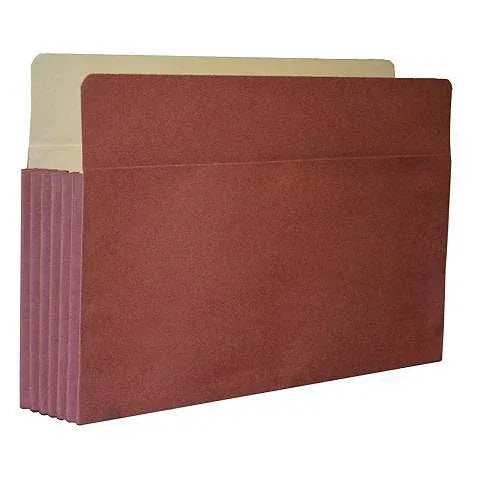 Kleer-Fax Red Rope Vertical File Pocket with Paper Gusset, Legal Size ...