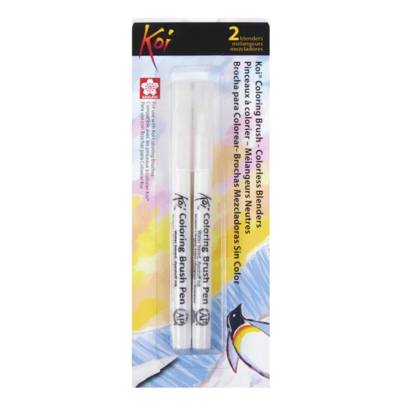 Koi Watercolor Coloring Brush Pen, Colorless Blenders, 2-Pack – Gramco ...