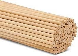 Wooden Dowel Rod - (Flag Sticks) - 1/4" x 36 inches, 50/pkg. – Gramco ...