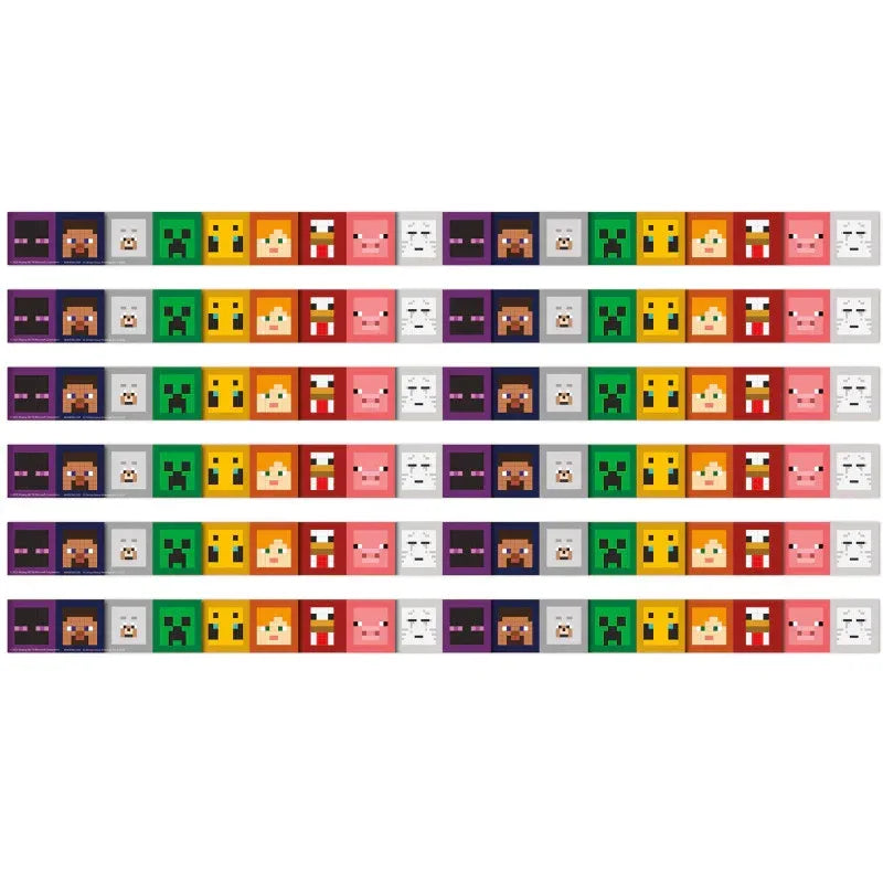 Minecraft Character Lineup Deco Trim, 37 Feet Per Pack, 6 Packs ...