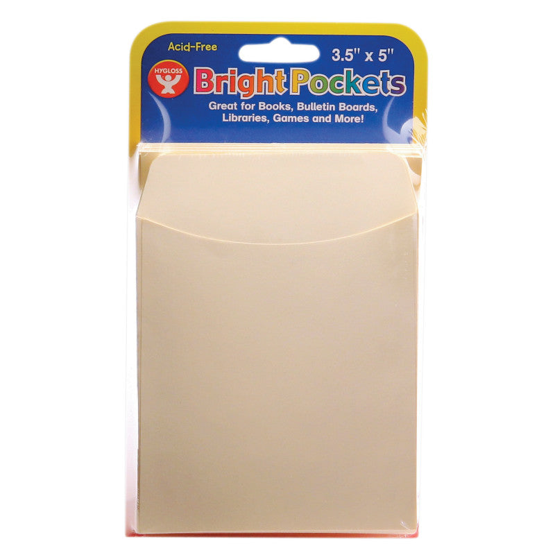 Non-Adhesive Library Pockets, 3.5" x 5", Manila, Pack of 40 – Gramco ...