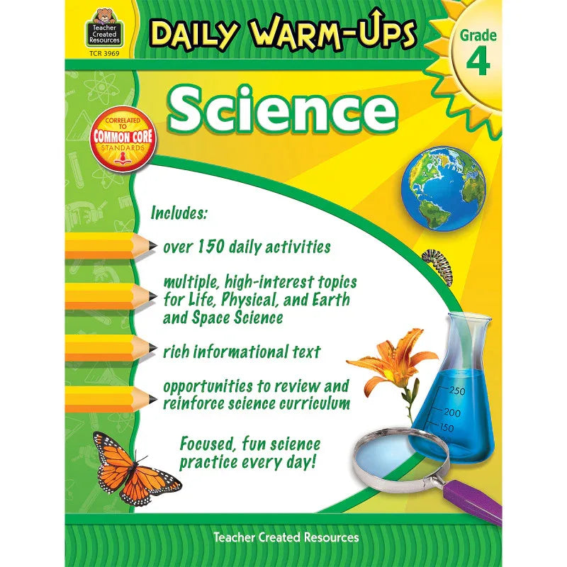Daily Warm-Ups Science Book, Grade 4 – Gramco School Supplies