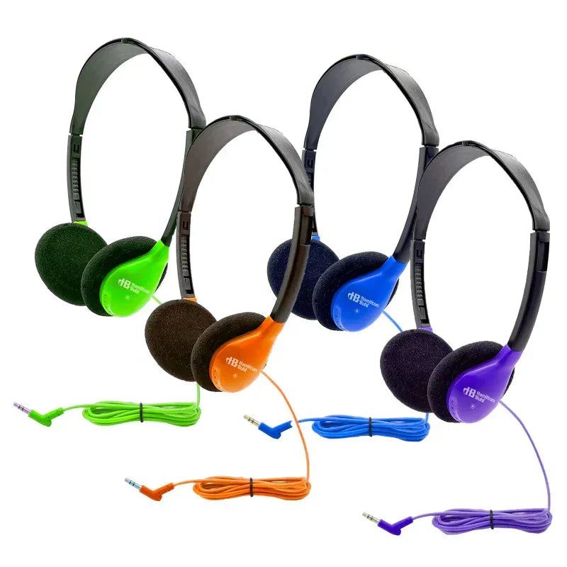 Personal On-Ear Stereo Headphone, Assorted Colors, Set of 4 – Gramco ...