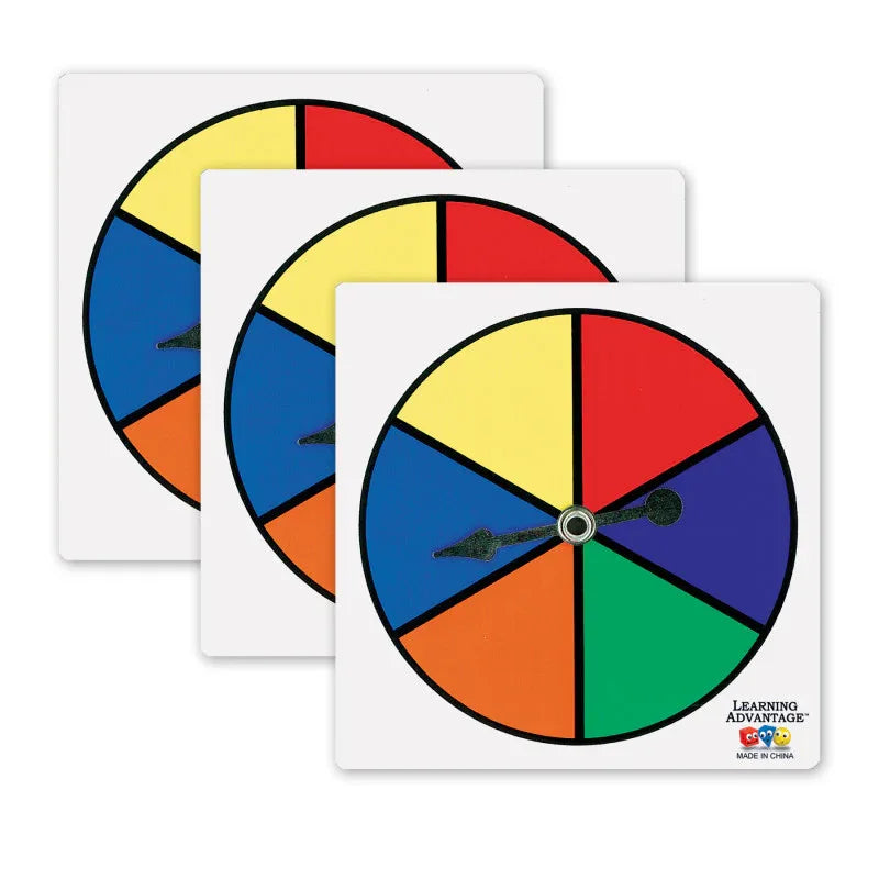 Six-Color Spinners - 5 Per Set - 3 Sets – Gramco School Supplies