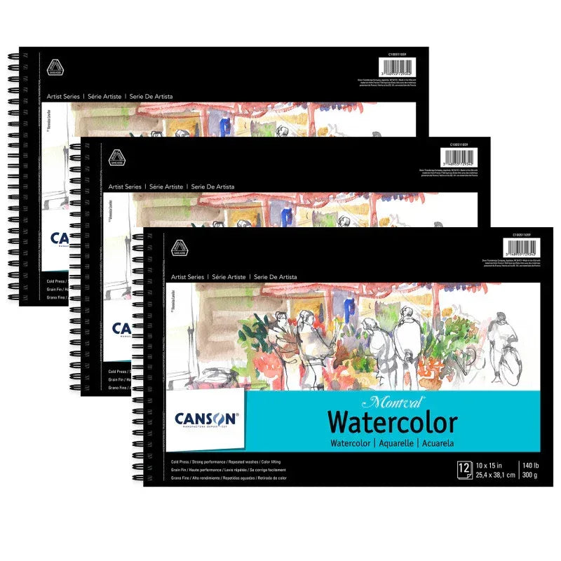 Artist Series Montval Watercolor Pad, Side Wire Binding, 12 Sheet, 10x ...