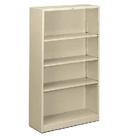 Hon, Brigade 4-Shelf Bookcase 12.63"D x 34.5"W x 59.0"H, Putty, HS60ABC ...