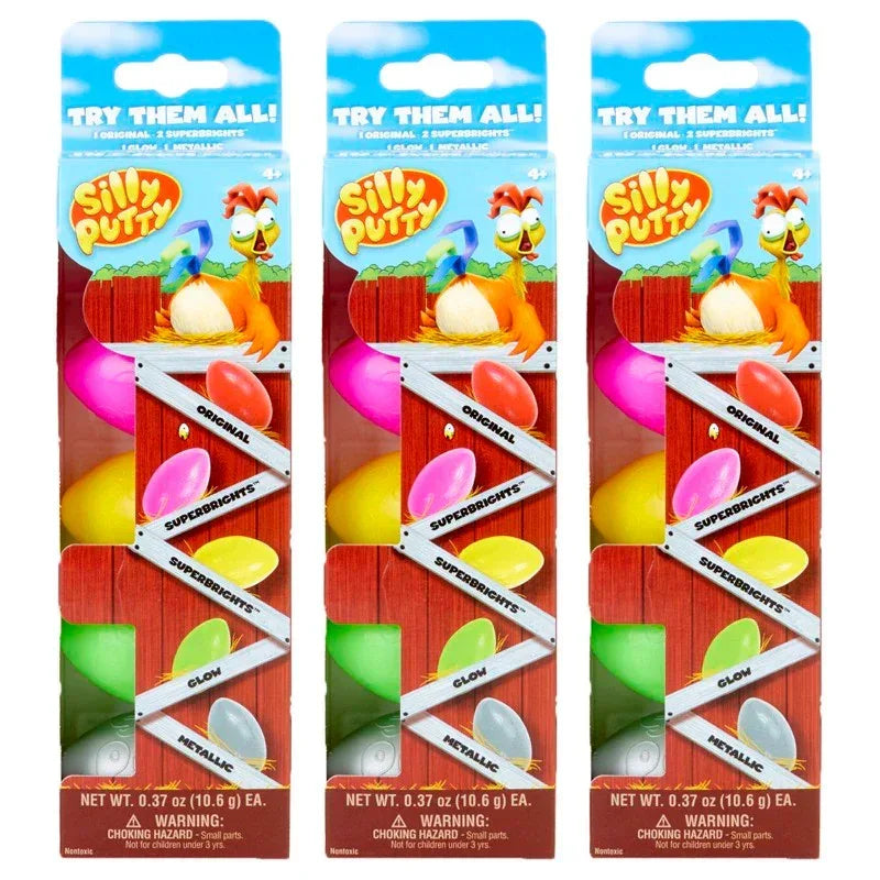 Silly Putty Eggs Party Pack, 5 Per Pack, 3 Packs – Gramco School Supplies