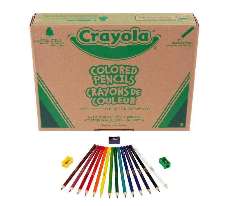 Crayola Colored Wood case Pencil Class pack 14 Assorted Color Sets/Box ...