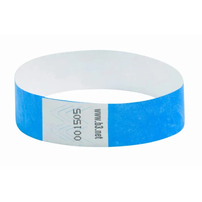 Sequentially Numbered Security Wristbands, 3/4", Blue, Pack of 100 ...