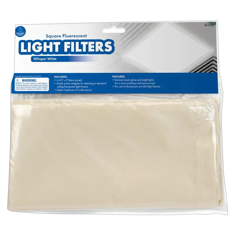 Classroom Light Filters, 2' x 2', Whisper White, Set of 4 – Gramco ...