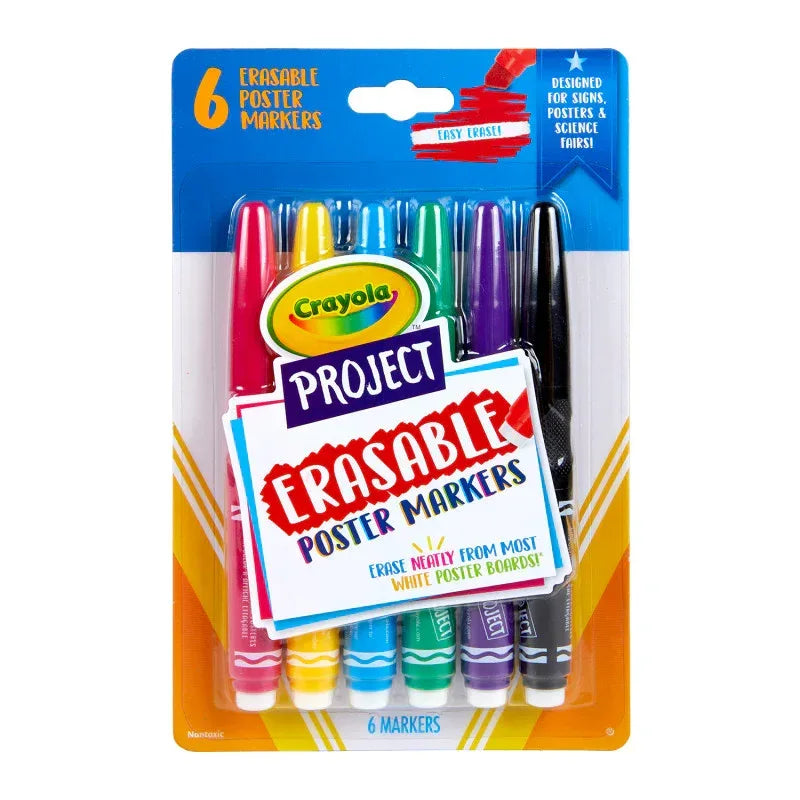 Project Erasable Poster Markers, Pack of 6 – Gramco School Supplies