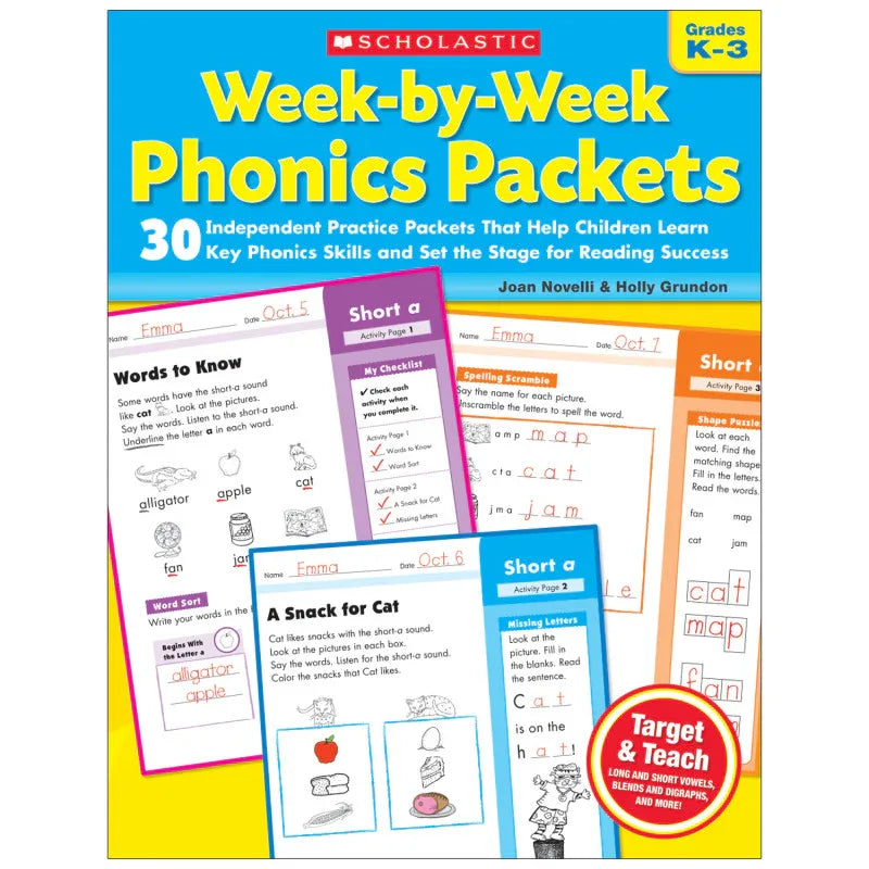 Week-By-Week Phonics Packets – Gramco School Supplies