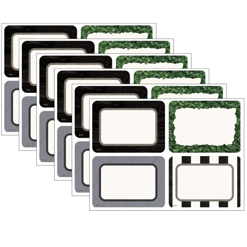 Modern Farmhouse Name Tags/Labels - Multi-Pack, 36 Per Pack, 6 Packs ...