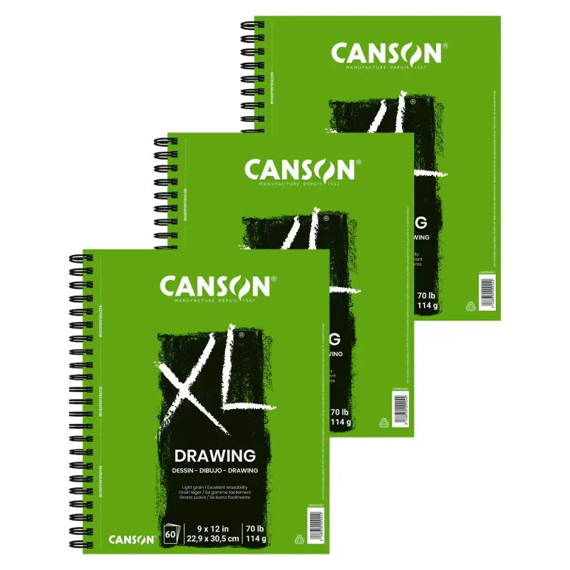 XL Series Drawing Pad, Side Wire Binding, 60 Sheet, 9x12 inch, Pack of ...