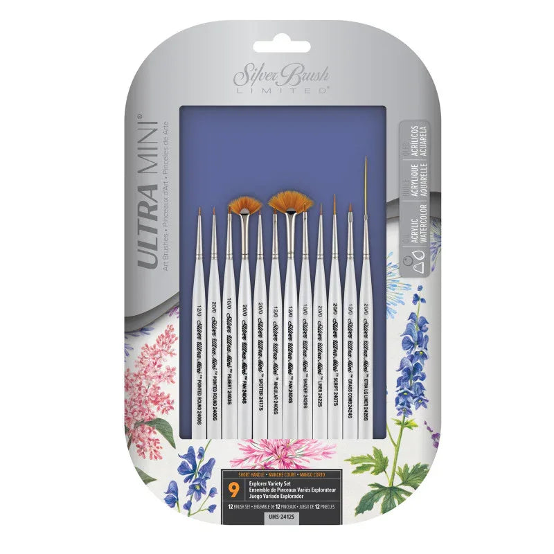 Ultra Mini® Miniature Detail 12-Piece Brush Set – Gramco School Supplies