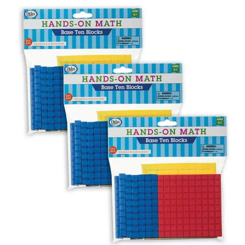 Foam Base Ten Blocks, 111 Per Pack, 3 Packs – Gramco School Supplies