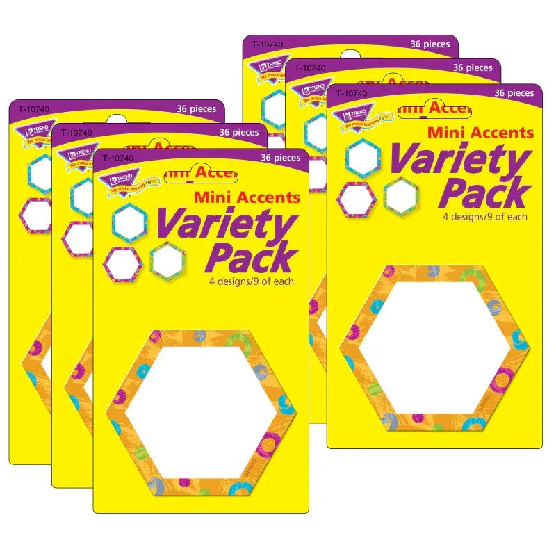 Color Harmony™ Hexa-swirls Mini Accents Variety Pack, 36 Per Pac ...
