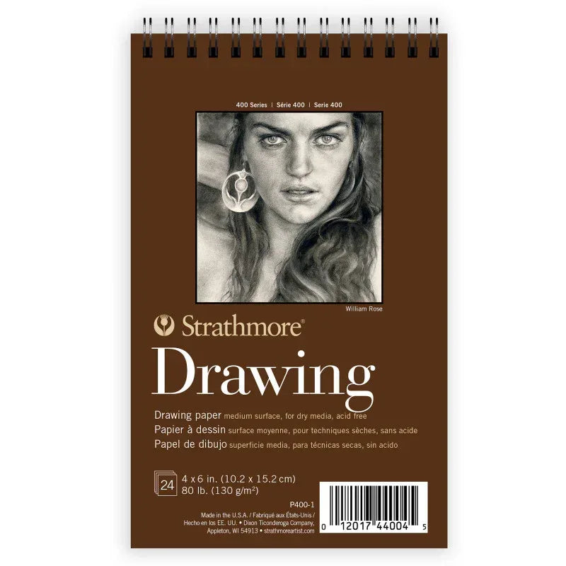 400 Series Drawing Paper Pad, Top Wire Binding, 24 Sheet, 4x6 inch, 1 ...
