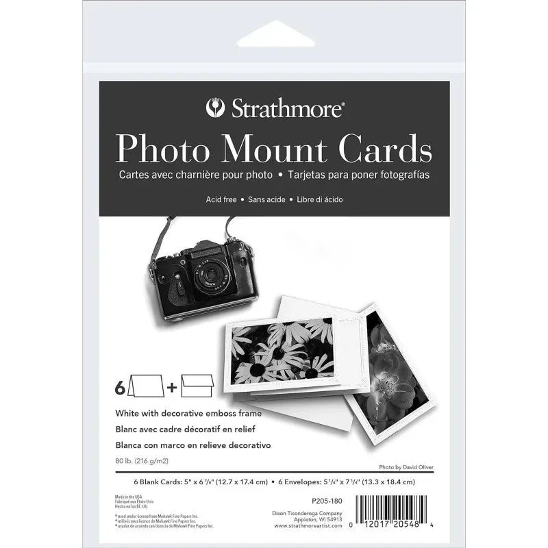 Photo Mount Cards & Envelopes, Decorative Embossed Border, Full Size ...