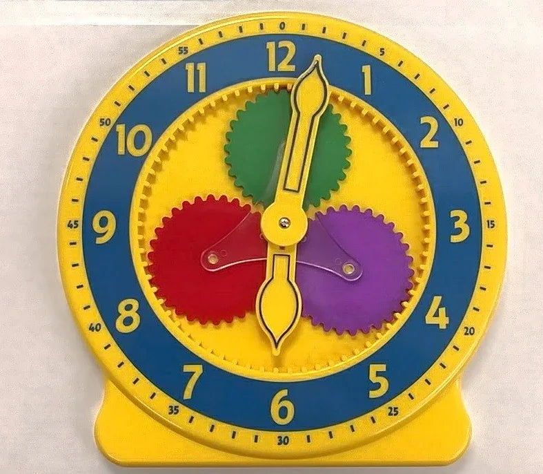 Learning Resources Big Time Learning Clock With Visible Gears, 12 Hour ...