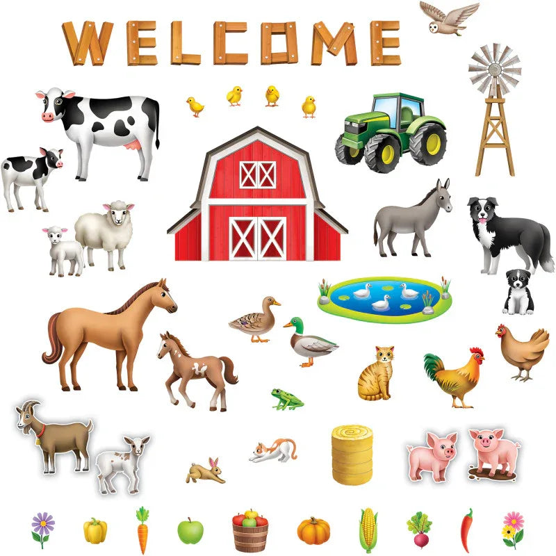 The Farm Bulletin Board Set, 53 Pieces – Gramco School Supplies